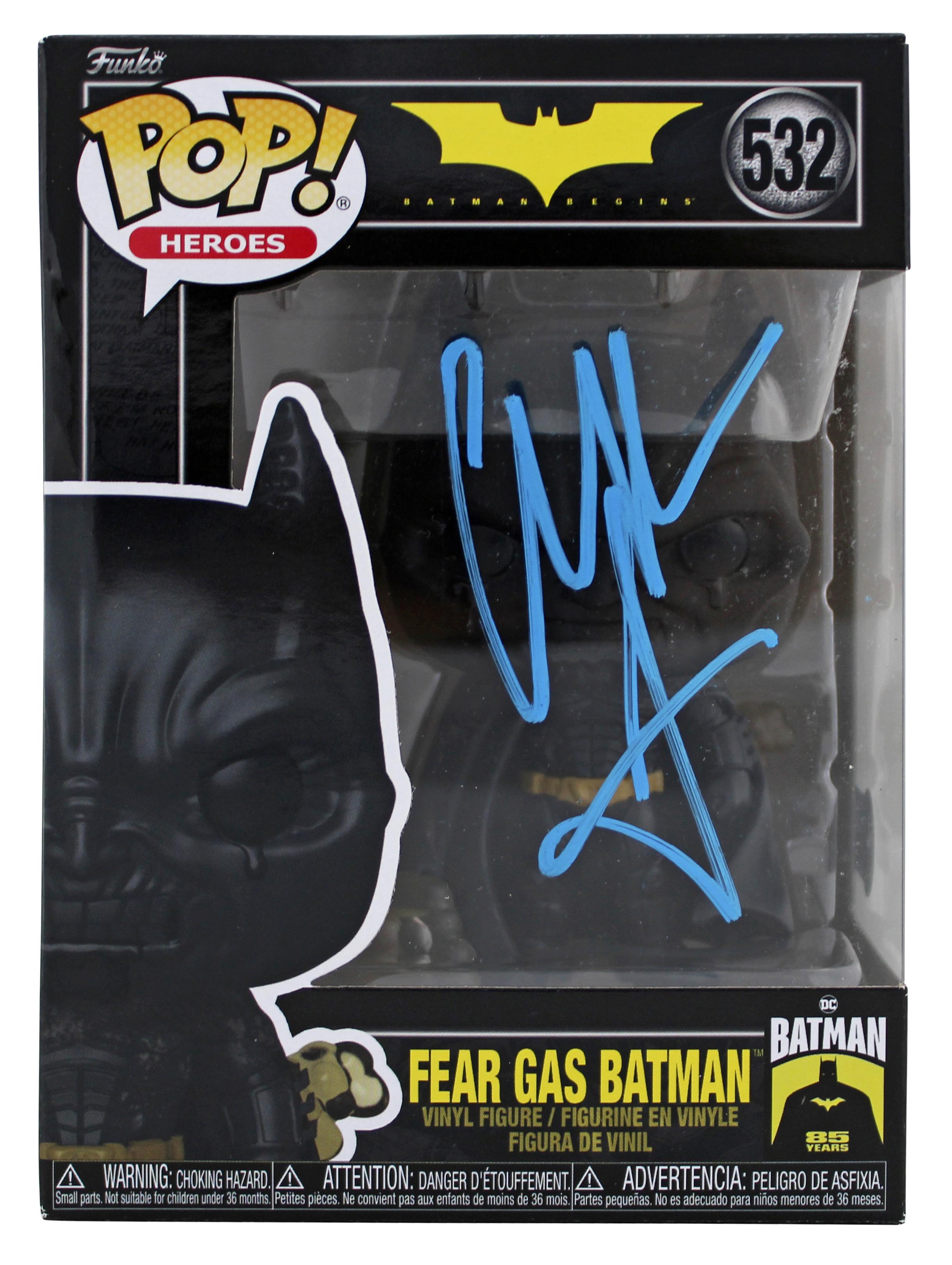 Christian Bale Signed "Batman" #532 Fear Gas Batman Funko Pop! Vinyl Figure (Beckett) | Pristine ...