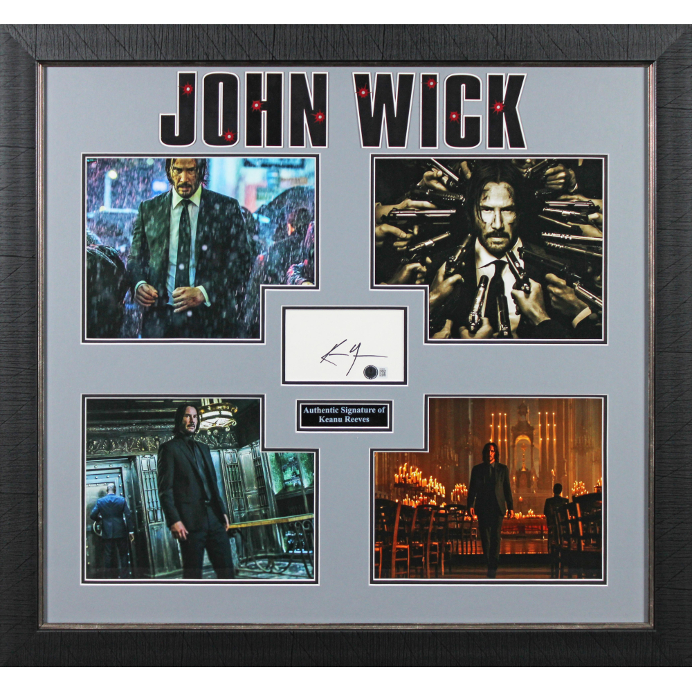 Keanu Reeves Signed "John Wick" Custom Framed Cut Display (Beckett ...