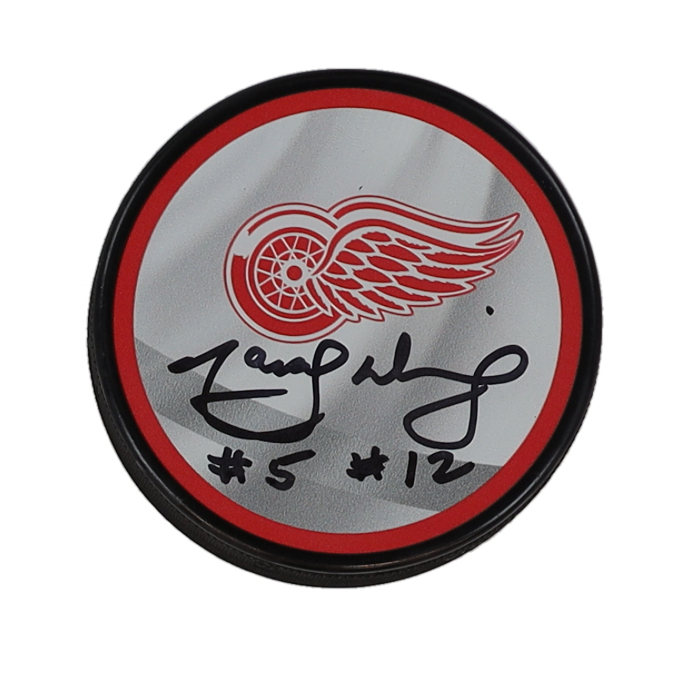 Marcel Dionne Signed Red Wings Logo Hockey Puck (COJO) | Pristine Auction