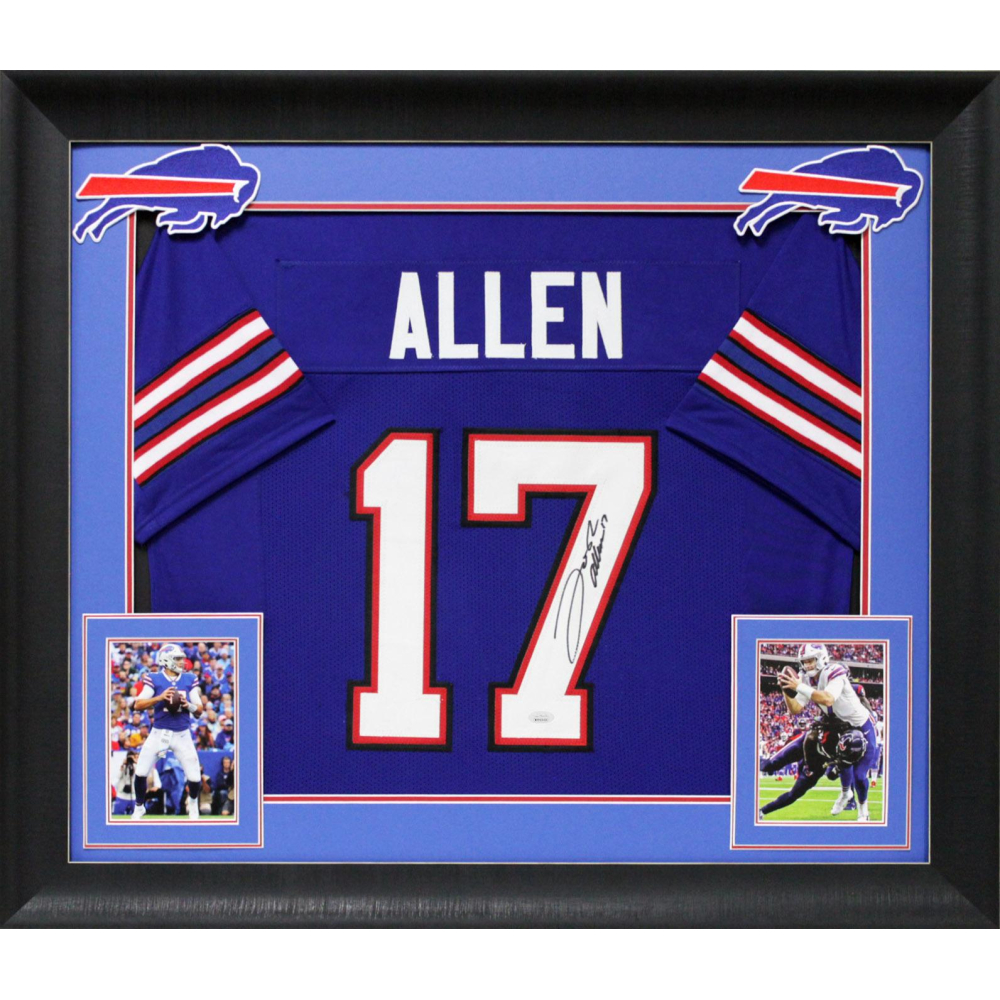 Josh Allen Signed Custom Framed Jersey (Beckett) | Pristine Auction