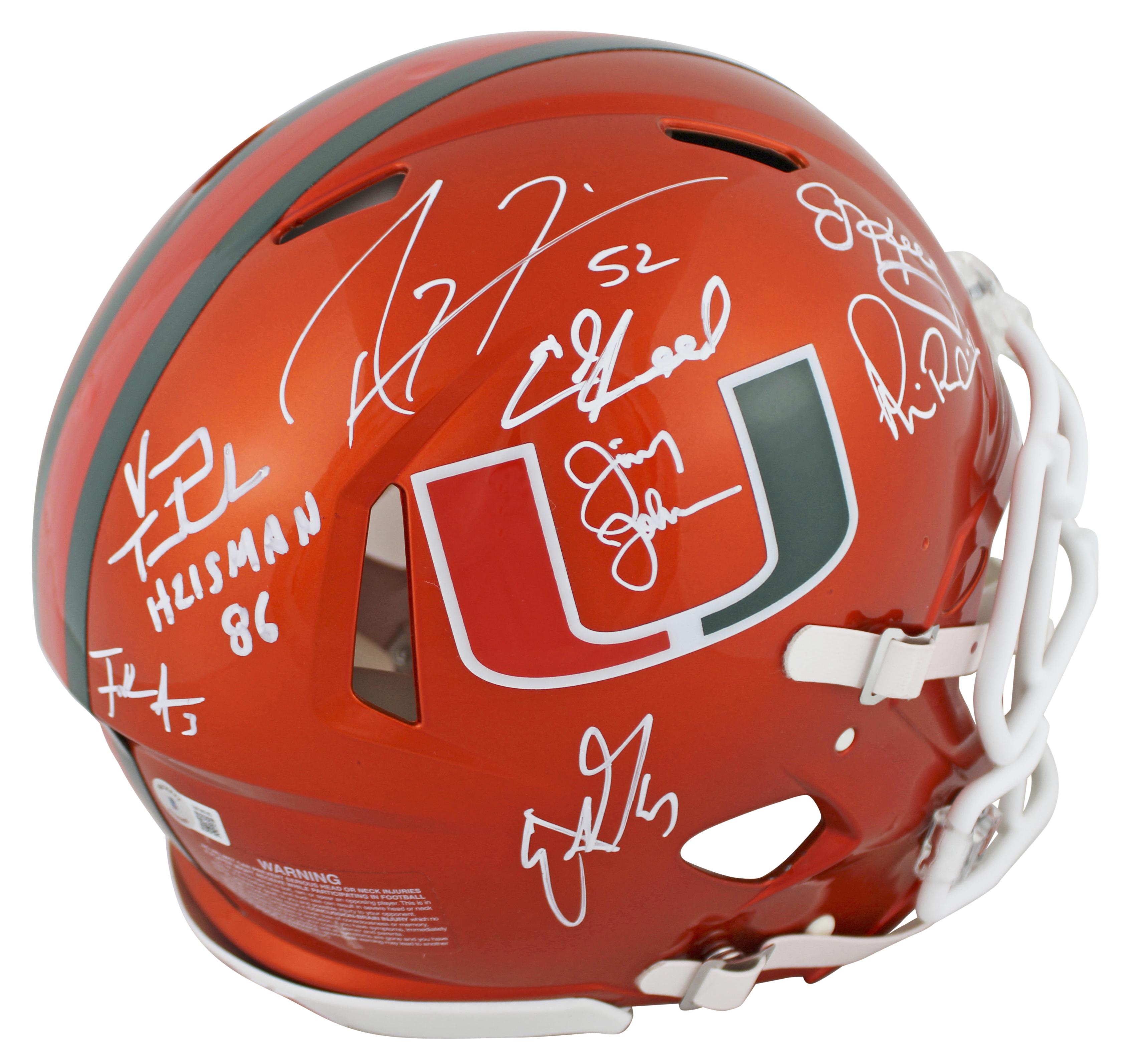 Miami Hurricanes Legends Full-Size Authentic On-Field Speed Helmet ...