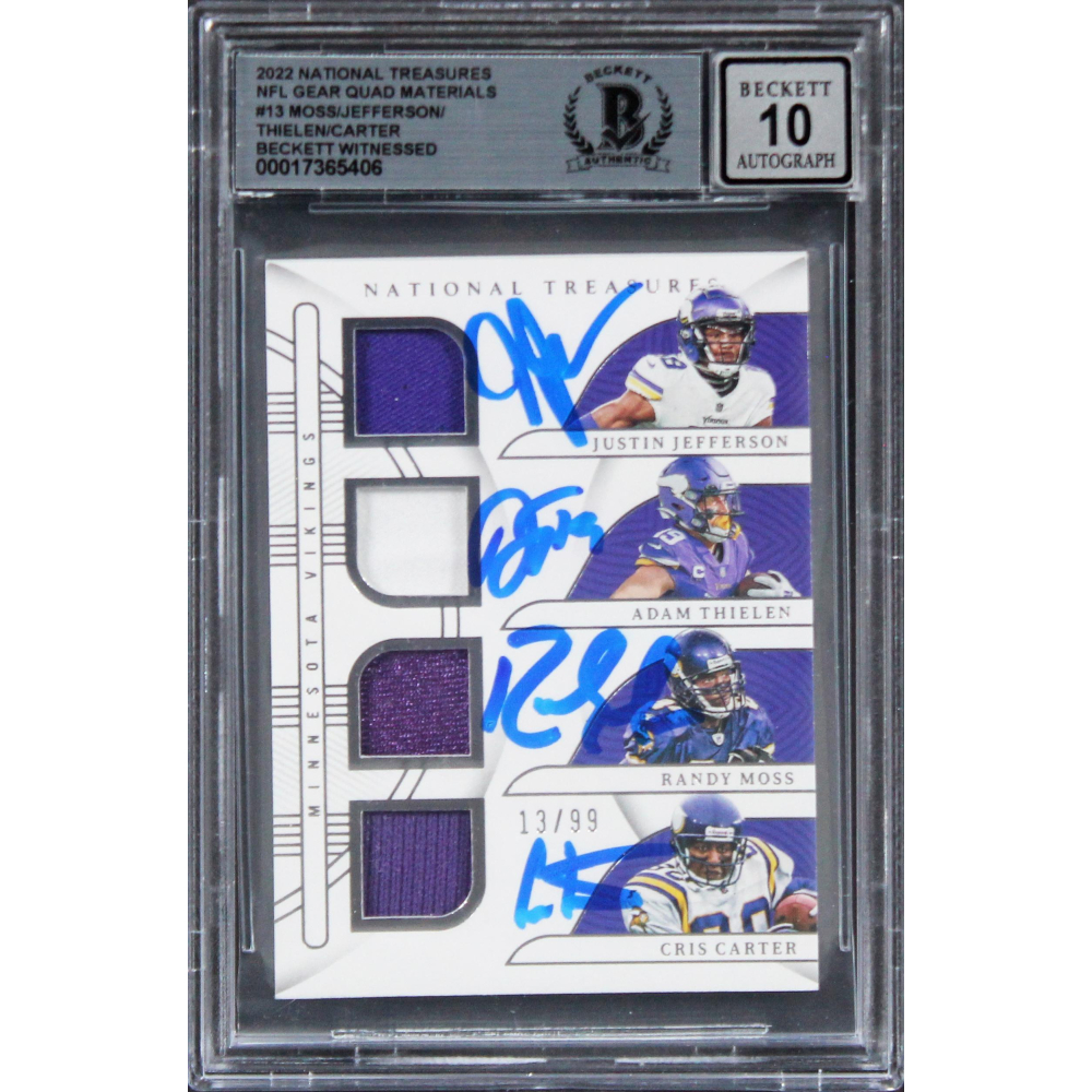 2022 National Treasures NFL Gear Quad Materials #3 #13/99 Signed By (4 ...