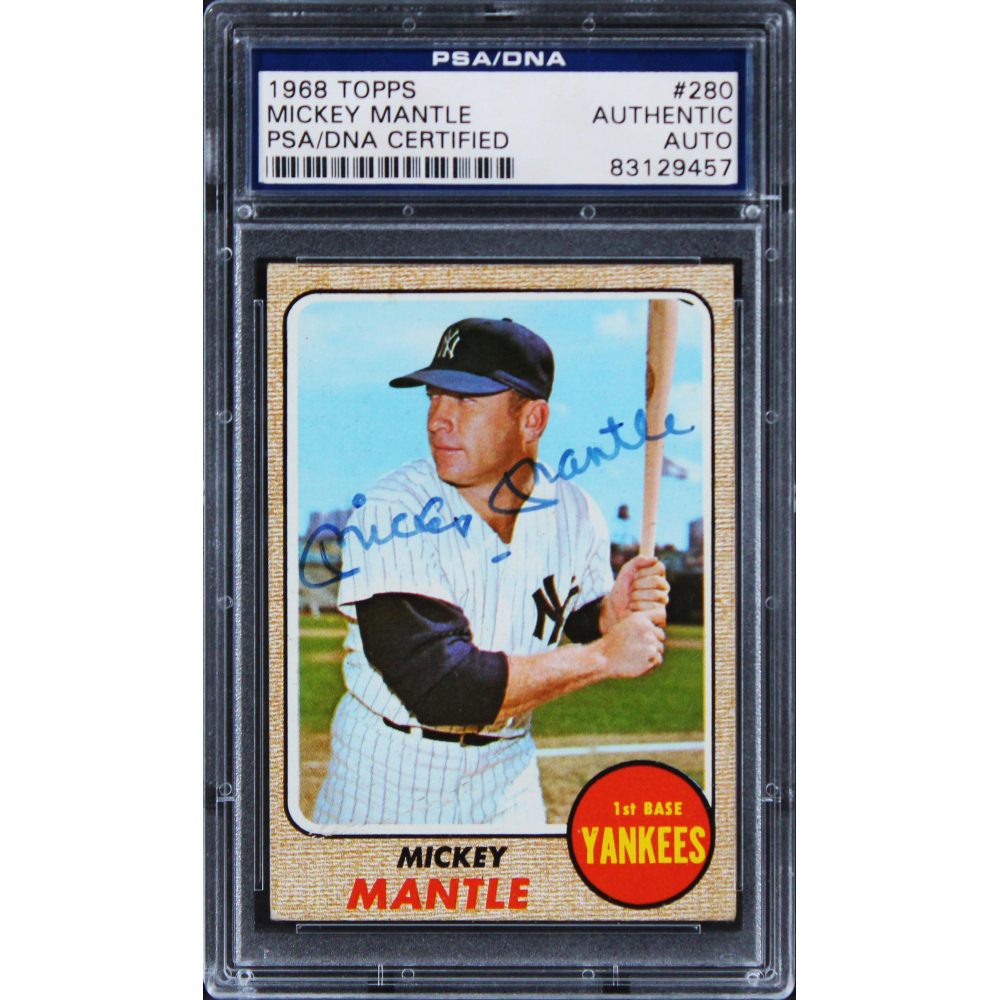 Mickey Mantle Signed 1968 Topps #280 (PSA) | Pristine Auction