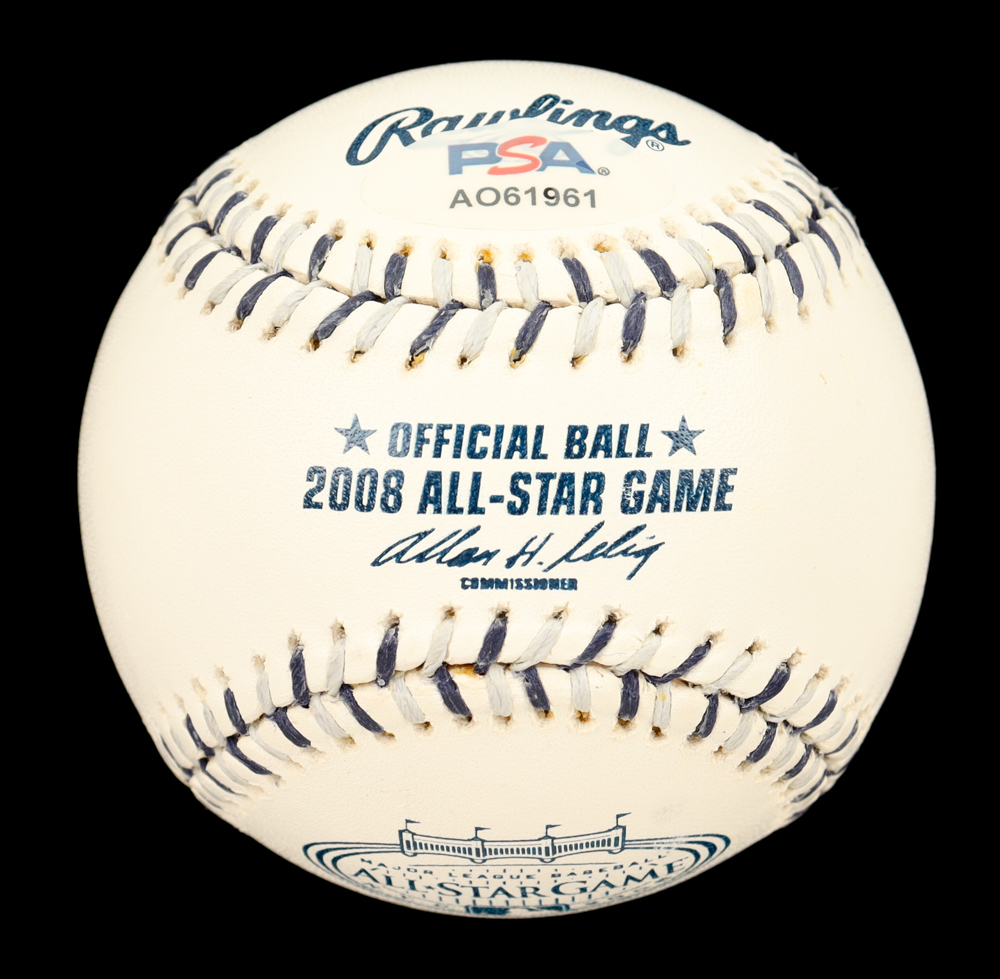 Pete Rose Signed 2008 All-Star Game Logo Baseball With Display Case ...