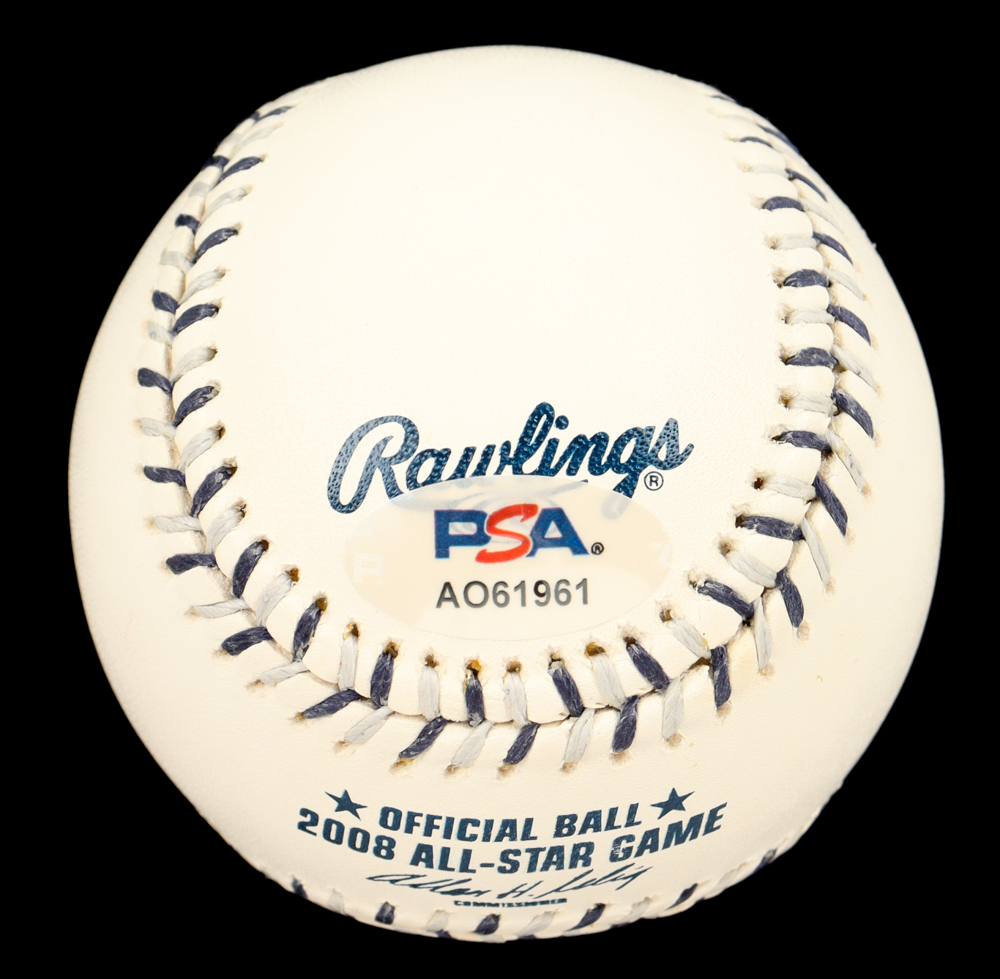 Pete Rose Signed 2008 All-Star Game Logo Baseball With Display Case ...
