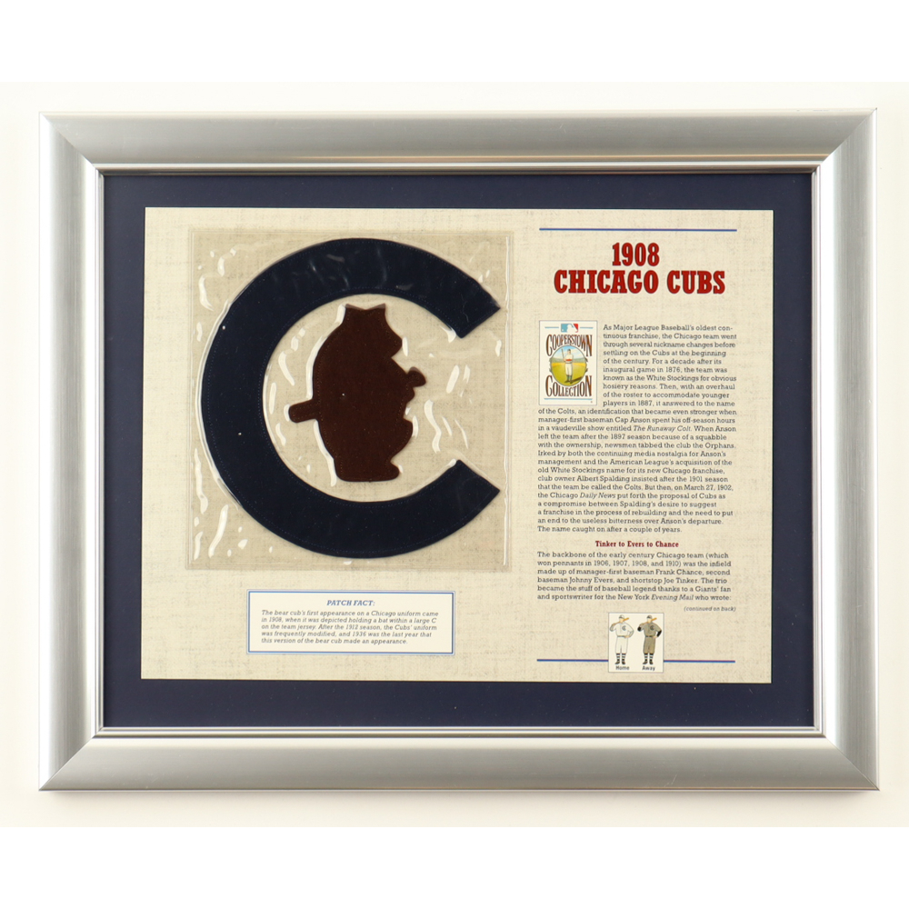 1908 Cubs "Cooperstown Collection" Custom Framed Commemorative Stat ...
