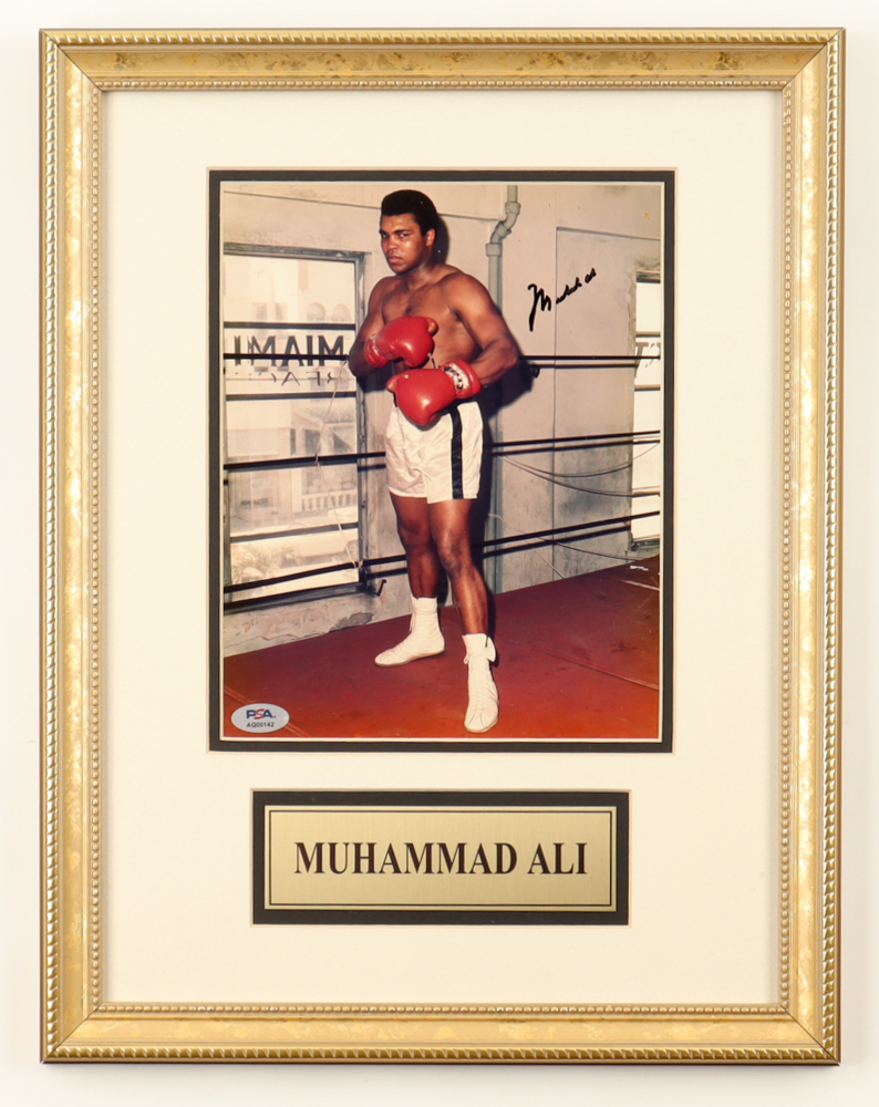 Muhammad Ali Signed Custom Framed Photo Display (PSA) | Pristine Auction