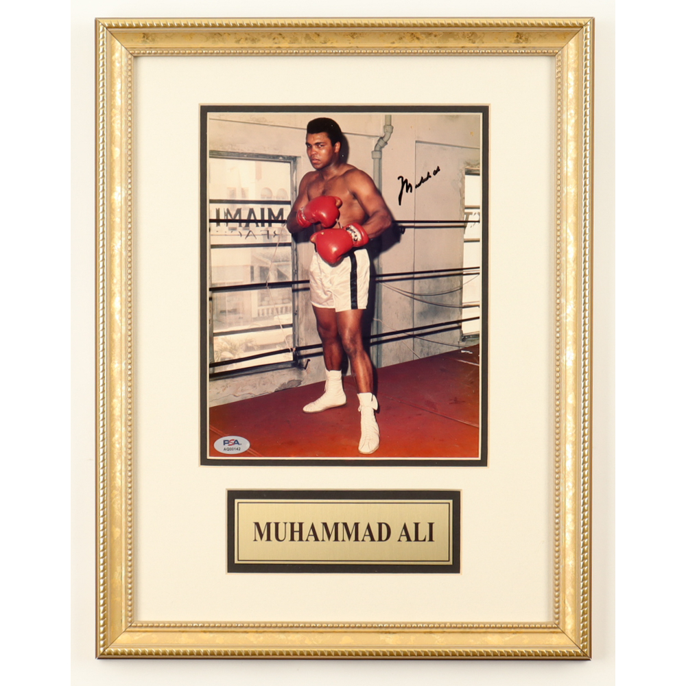 Muhammad Ali Signed Custom Framed Photo Display (PSA) | Pristine Auction
