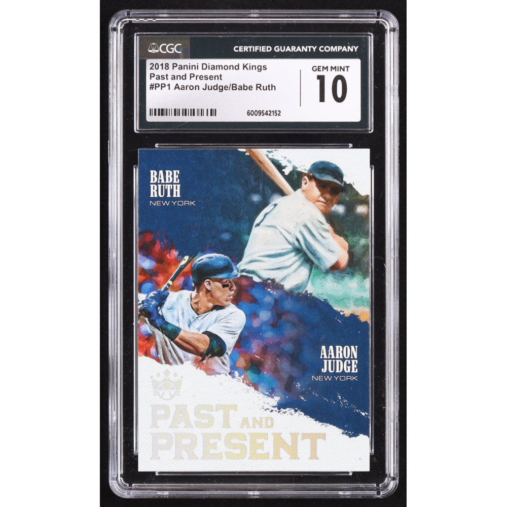 Aaron Judge / Babe Ruth 2018 Diamond Kings Past and Present #1 (CGC 10 ...