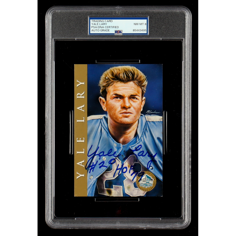 Yale Lary Signed Hall of Fame Signature Series Card Inscribed "HOF 79 ...