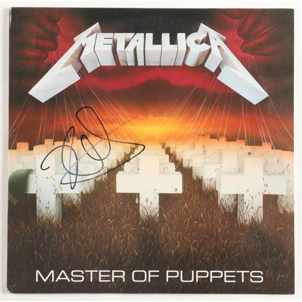 Kirk Hammett Signed Metallica "Master of Puppets" Vinyl Record Album ...