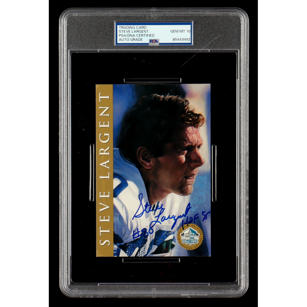 Steve Largent Signed Hall of Fame Signature Series Card Inscribed "HOF ...