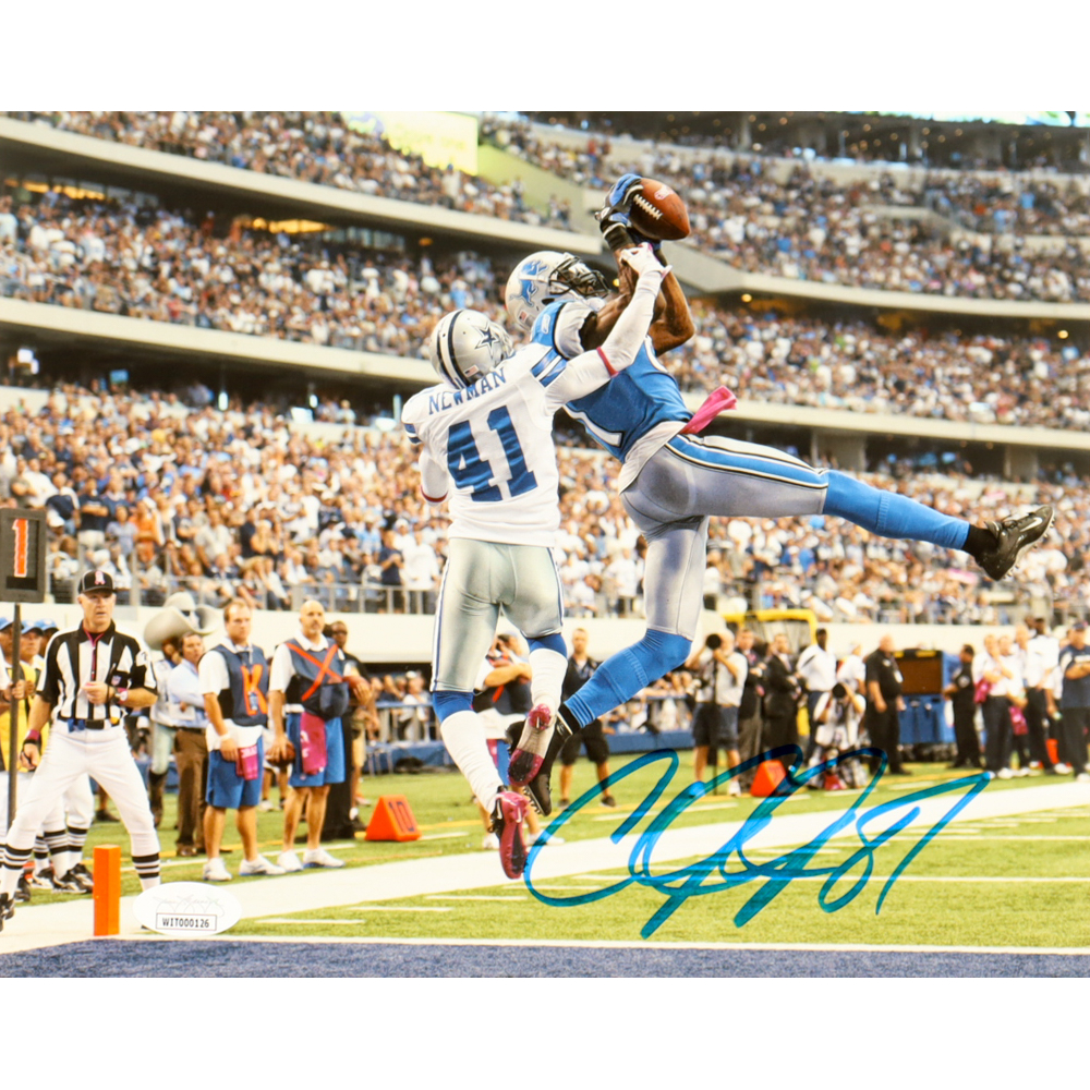 Calvin Johnson Signed Lions 8x10 Photo (JSA) | Pristine Auction