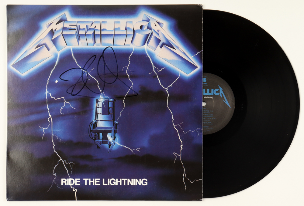 Kirk Hammett Signed Metallica "Ride The Lightning" Vinyl Record Album ...