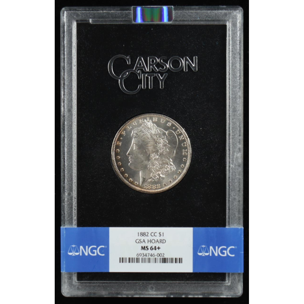 1884-CC Morgan Silver $1 Dollar - Carson City - GSA Hoard (NGC MS64+) | Pristine Auction
