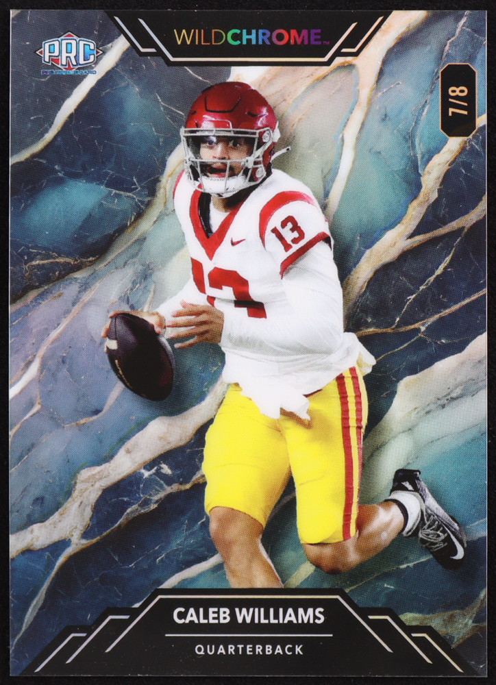 Caleb Williams 2023 Wild Card Wild Chrome Holo Blue Marble #WCMPR RC #7/8 | Pristine Auction