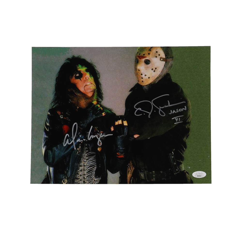 Alice Cooper & CJ Graham Signed "Friday the 13th" 10x13 Photo Inscribed ...