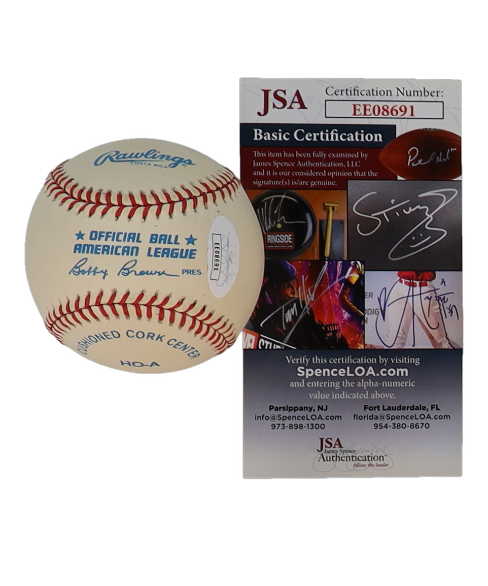 Bernie Williams Signed OAL Baseball Inscribed "SDG" (JSA) | Pristine ...
