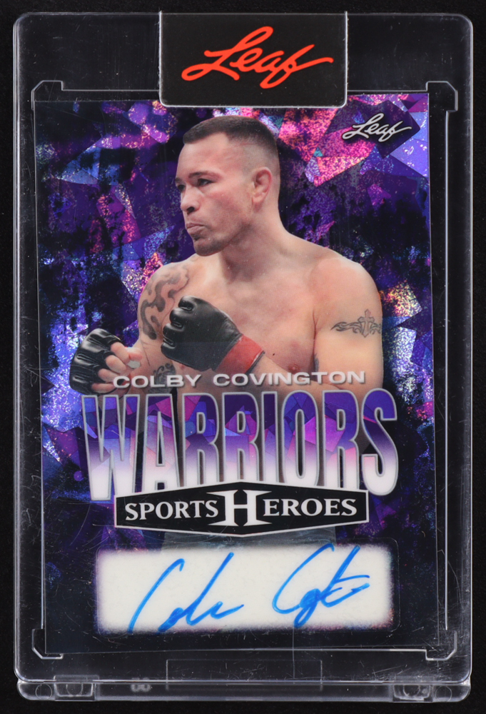 Colby Covington 2025 Leaf Sports Heroes Warriors Autographs Crystal ...