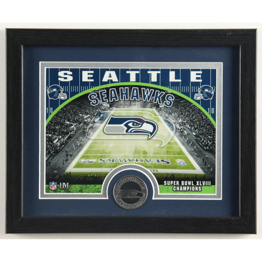 Seattle Seahawks Highland Mint Framed "Stadium" Photo & Silver Plated ...