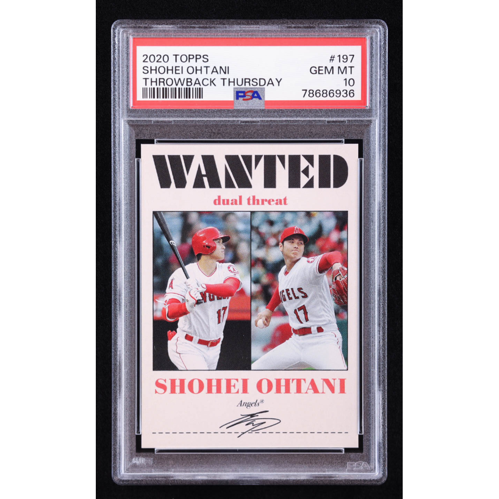 Shohei Ohtani 2020 Topps Throwback Thursday #197 / '80 Wanted Posters ...