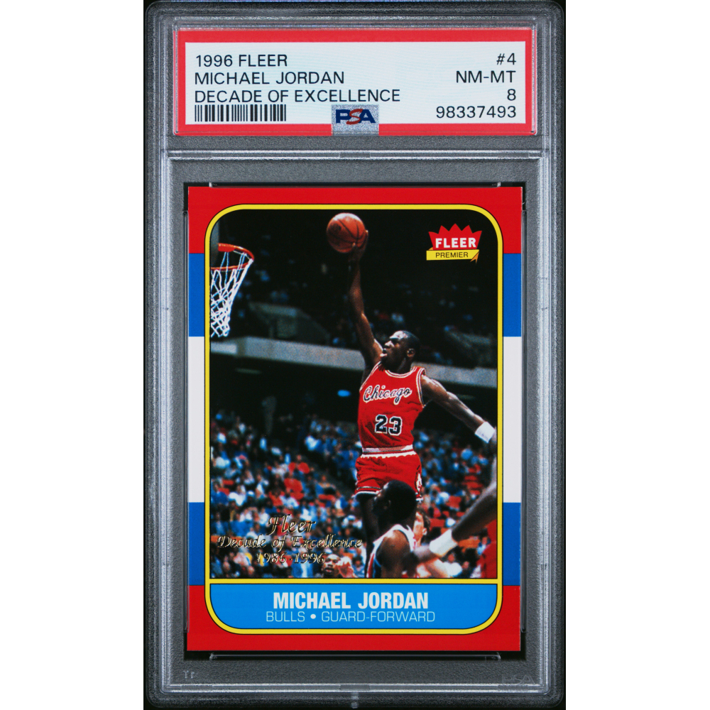 Michael Jordan 1996-97 Fleer Decade of Excellence #4 (PSA 8) | Pristine ...