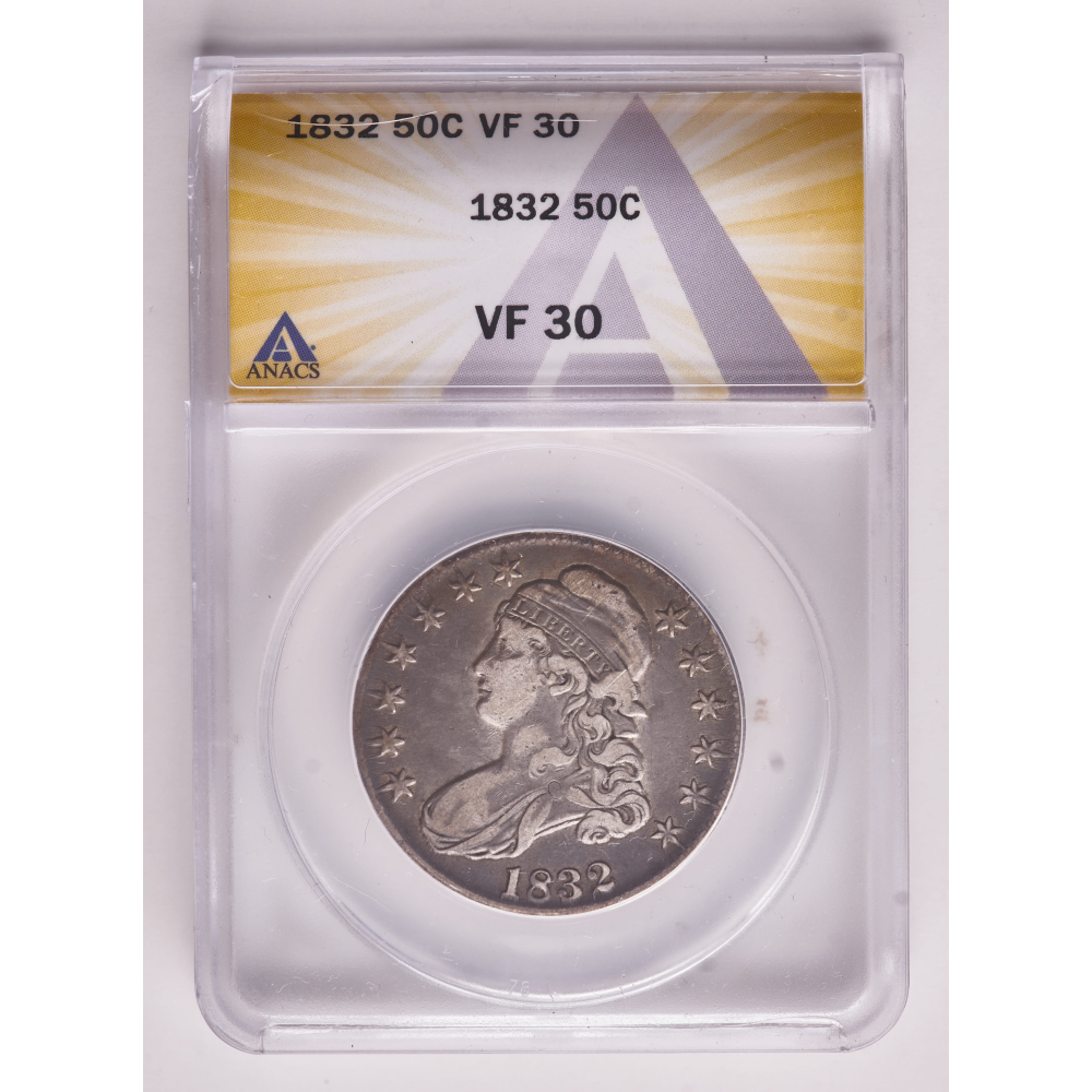 1832 Capped Bust Silver Half Dollar (ANACS VF30) | Pristine Auction
