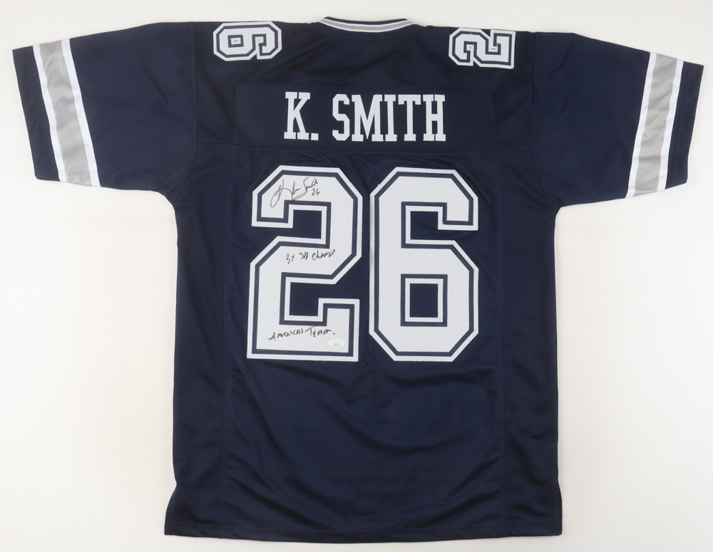 Kevin Smith Signed Jersey Inscribed "3x SB Champ" & "America's Team ...