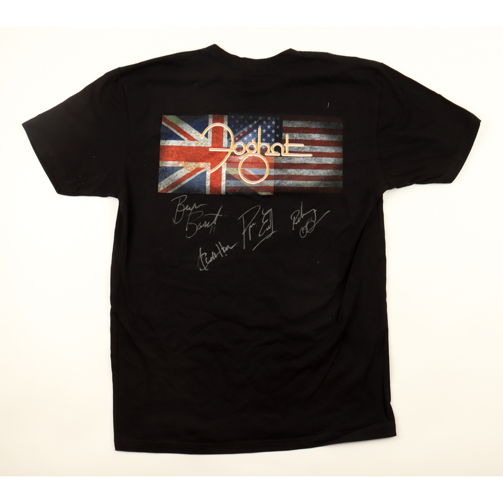 Foghat Shirt Signed by (4) with Bryan Bassett, Charlie Huhn, Rodney O ...