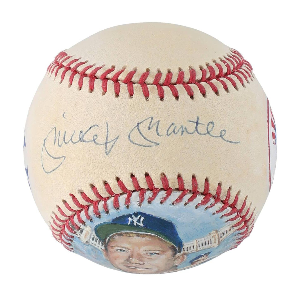 Mickey Mantle Signed OAL Hand-Painted Baseball (Beckett) | Pristine Auction