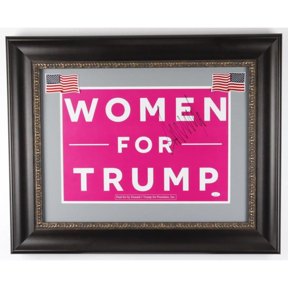 Donald Trump Signed Custom Framed Campaign Poster (JSA) | Pristine Auction