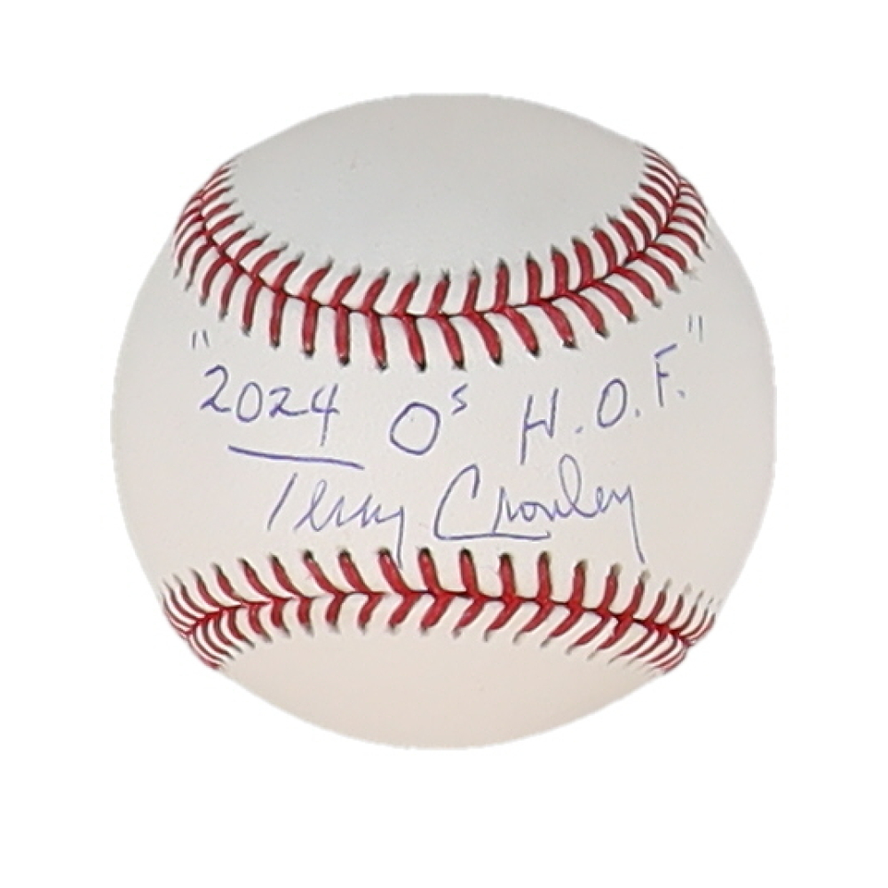Terry Crowley Signed OML Baseball Inscribed "2024 O's HOF" (Beckett ...