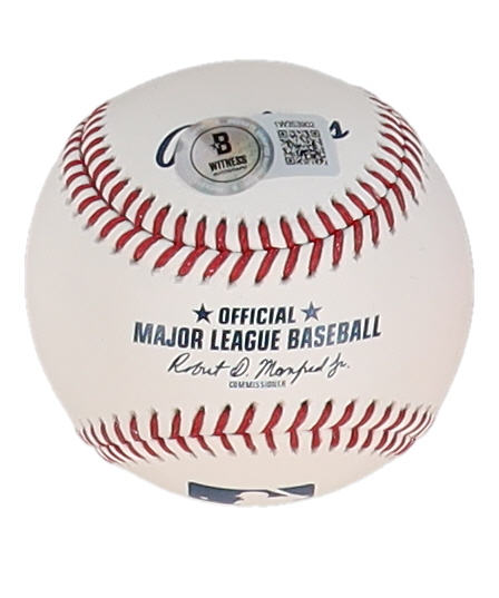 Terry Crowley Signed OML Baseball Inscribed "1975 W.S. Champs" (Beckett ...