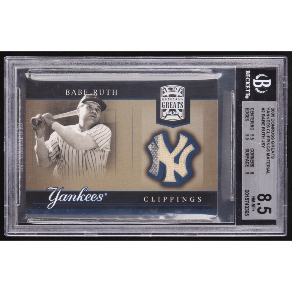 Babe Ruth 2005 Donruss Greats Yankees Clippings Material / Jersey #2 ...