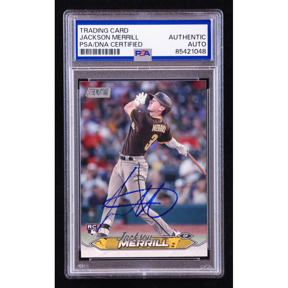Jackson Merrill Signed 2024 Stadium Club #50 RC (PSA) | Pristine Auction