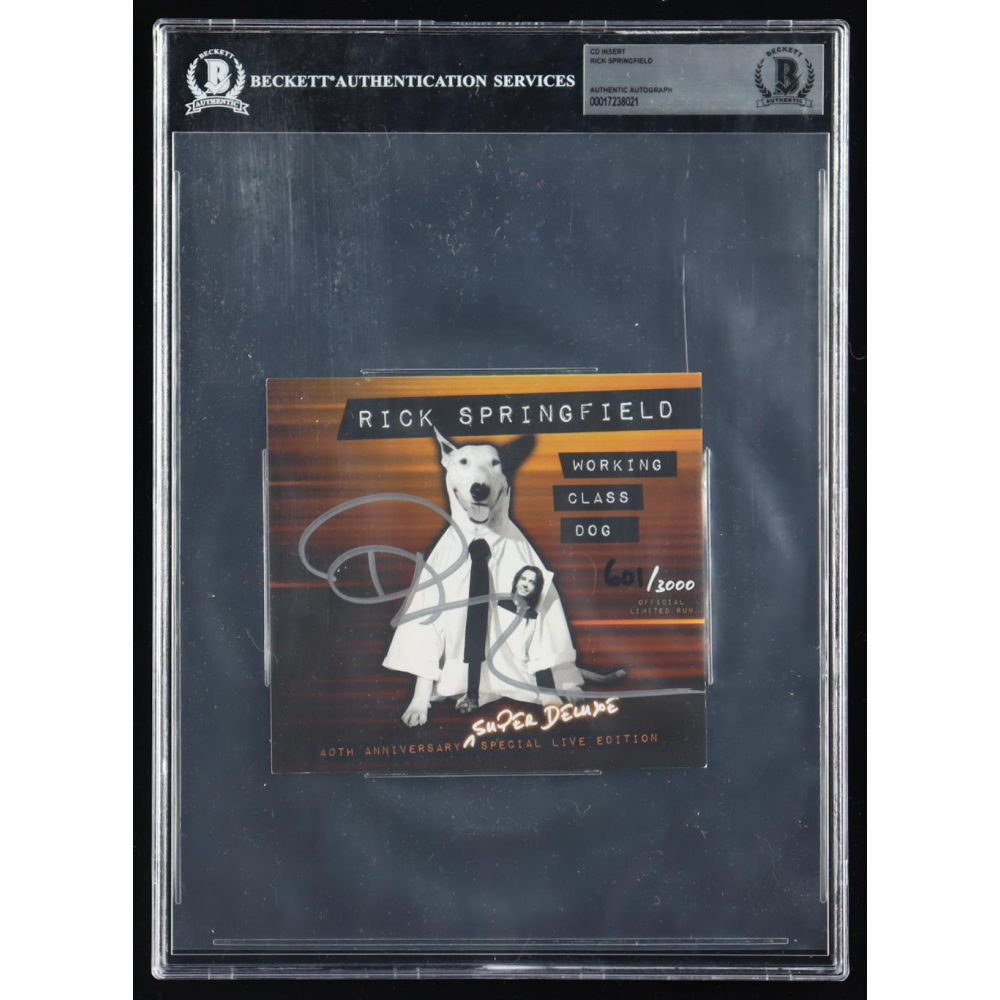 Rick Springfield Signed LE "Working Class Dog" CD Insert (BAS ...
