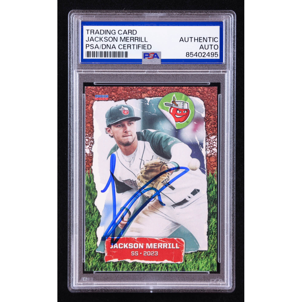 Jackson Merrill Signed 2023 Choice Fort Wayne TinCaps #01 RC (PSA ...