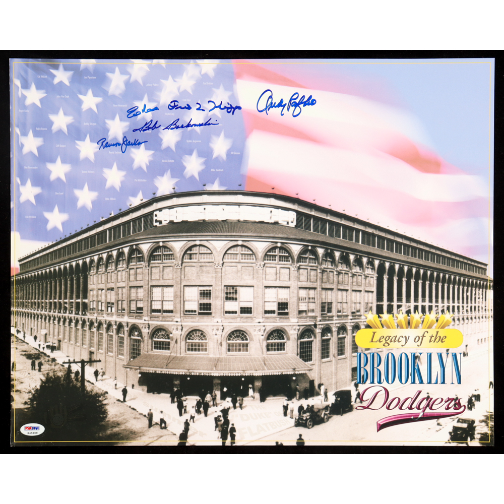 Dodgers Greats 16x20 Photo Signed by (5) with Bob Borkowski, Ransom ...