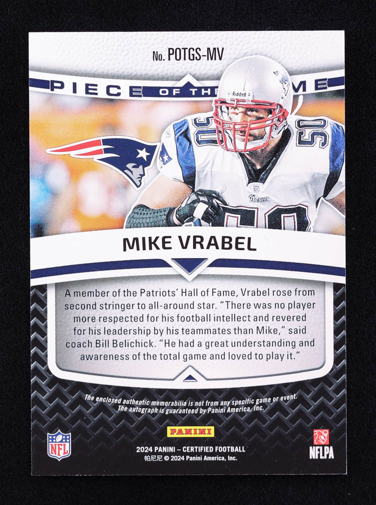 Mike Vrabel 2024 Certified Piece of the Game Signatures #23 #12/25 ...