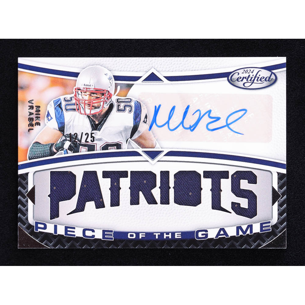 Mike Vrabel 2024 Certified Piece of the Game Signatures #23 #12/25 ...