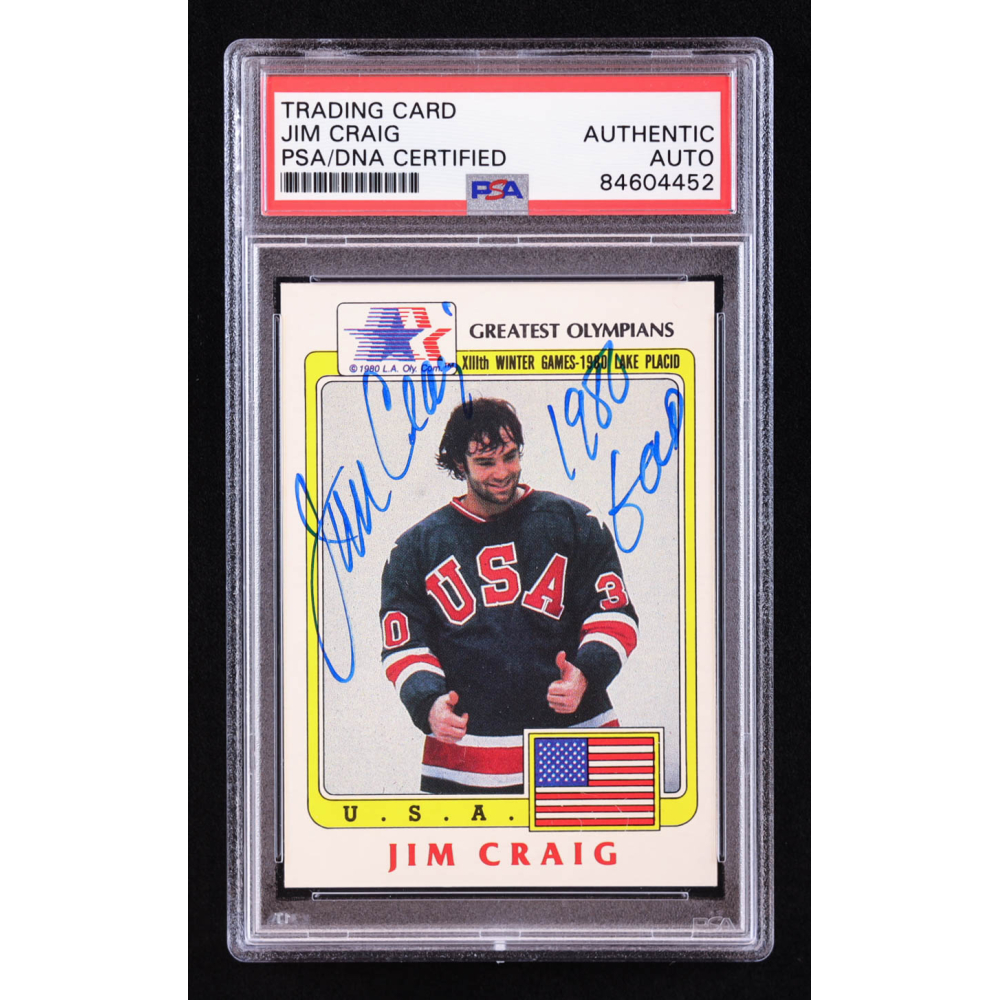 Jim Craig Signed 1983 Topps History's Greatest Olympians #33 Inscribed ...