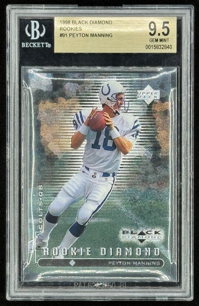 Peyton Manning 1998 Black Diamond Rookies #91 RC (BGS 9.5) | Pristine ...