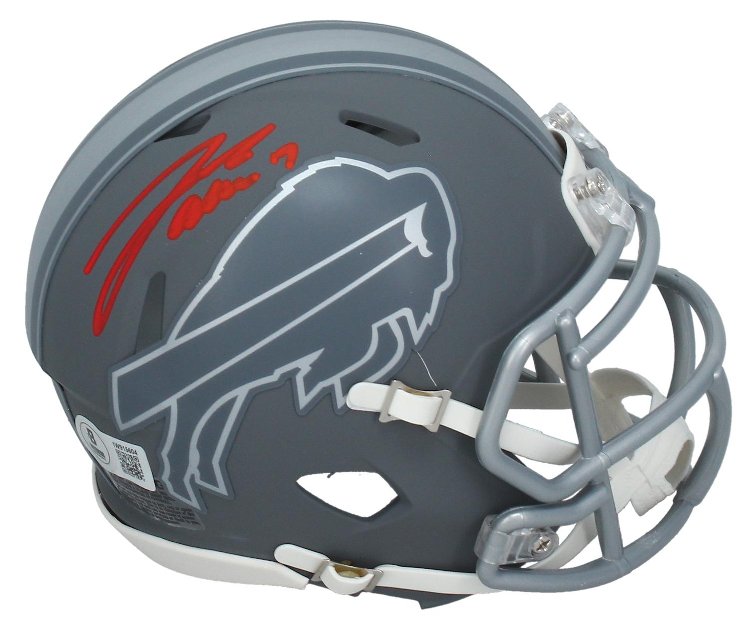 Josh Allen Signed Bills Slate Alternate Speed Mini Helmet (Beckett ...