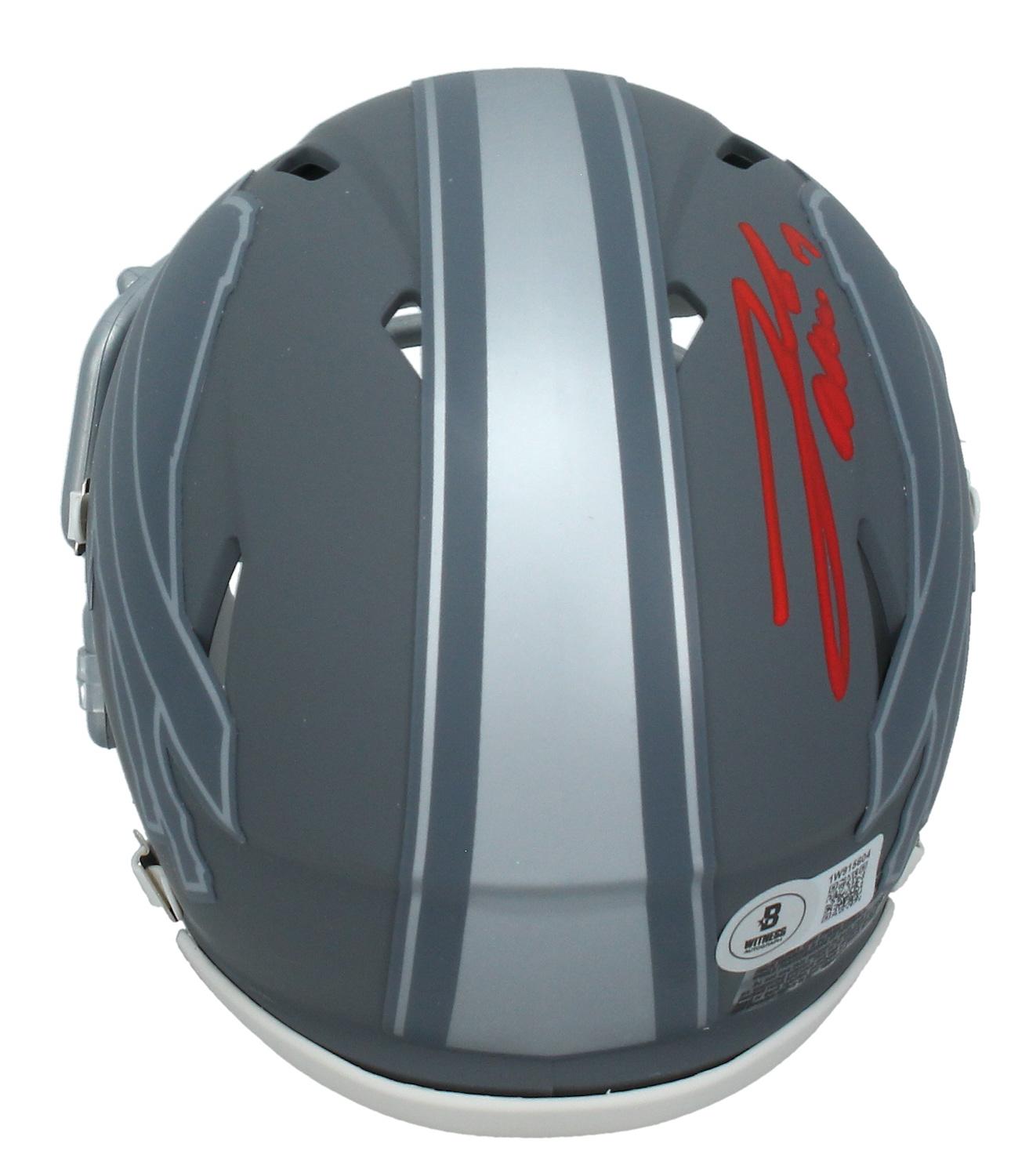 Josh Allen Signed Bills Slate Alternate Speed Mini Helmet (Beckett ...