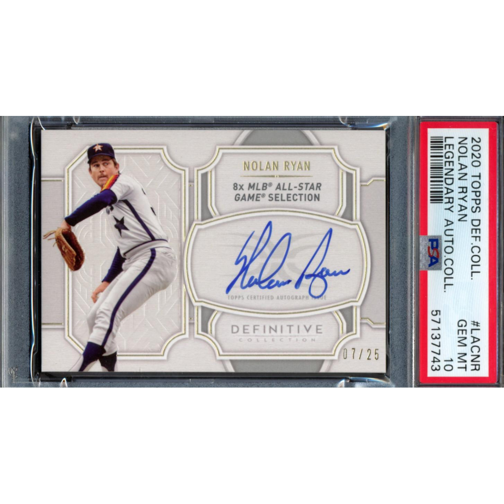 Nolan Ryan 2020 Topps Definitive Collection Legendary Autographs #LACNR ...
