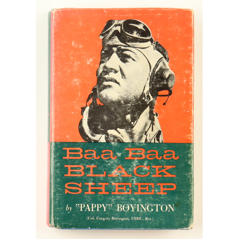 Pappy Boyington Signed "Baa Baa Blacksheep" Book (PSA) WWII MOH ...