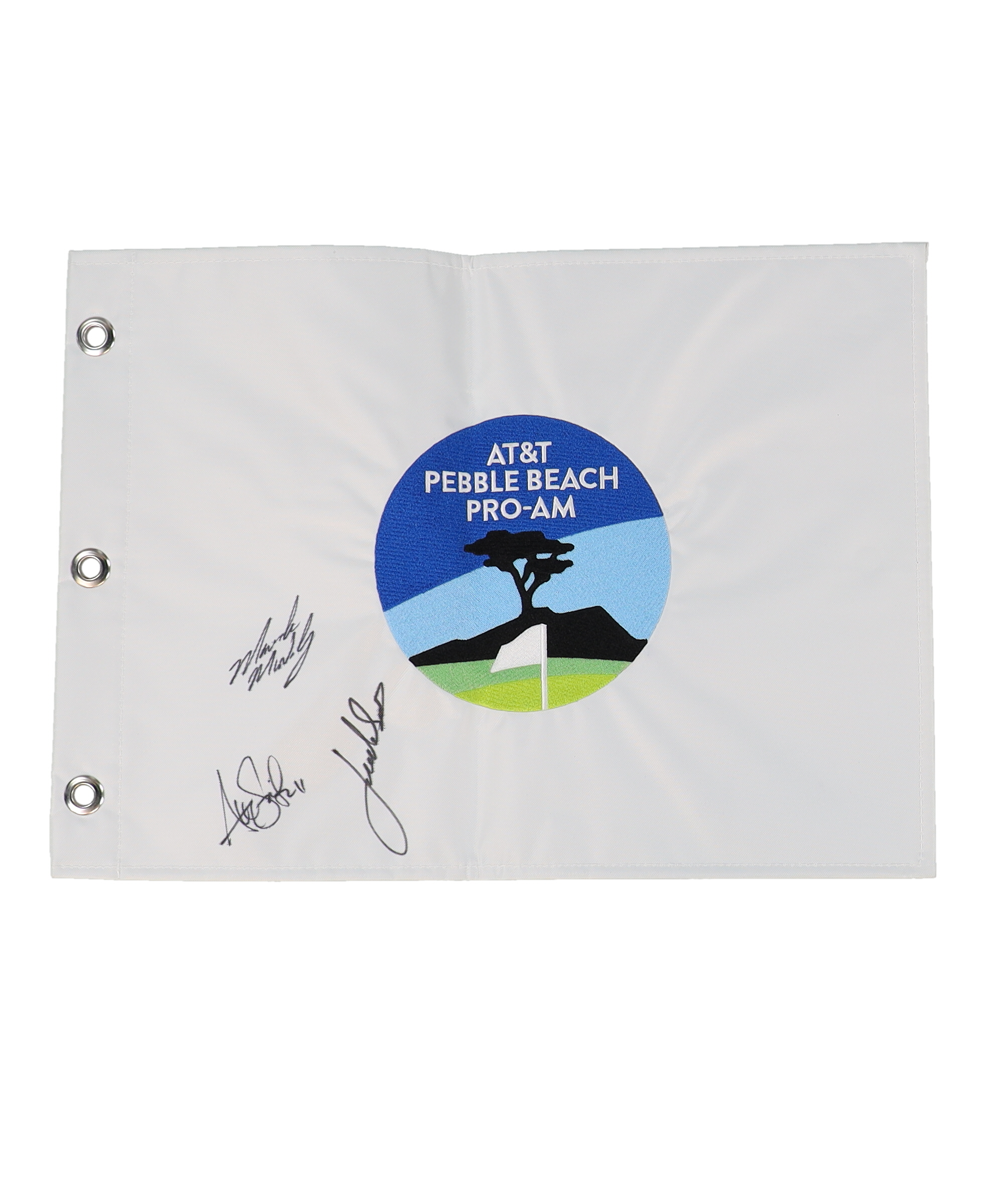 Jordan Spieth, Alex Smith & Maverick McNealy Signed Pebble Beach Pro-Am ...