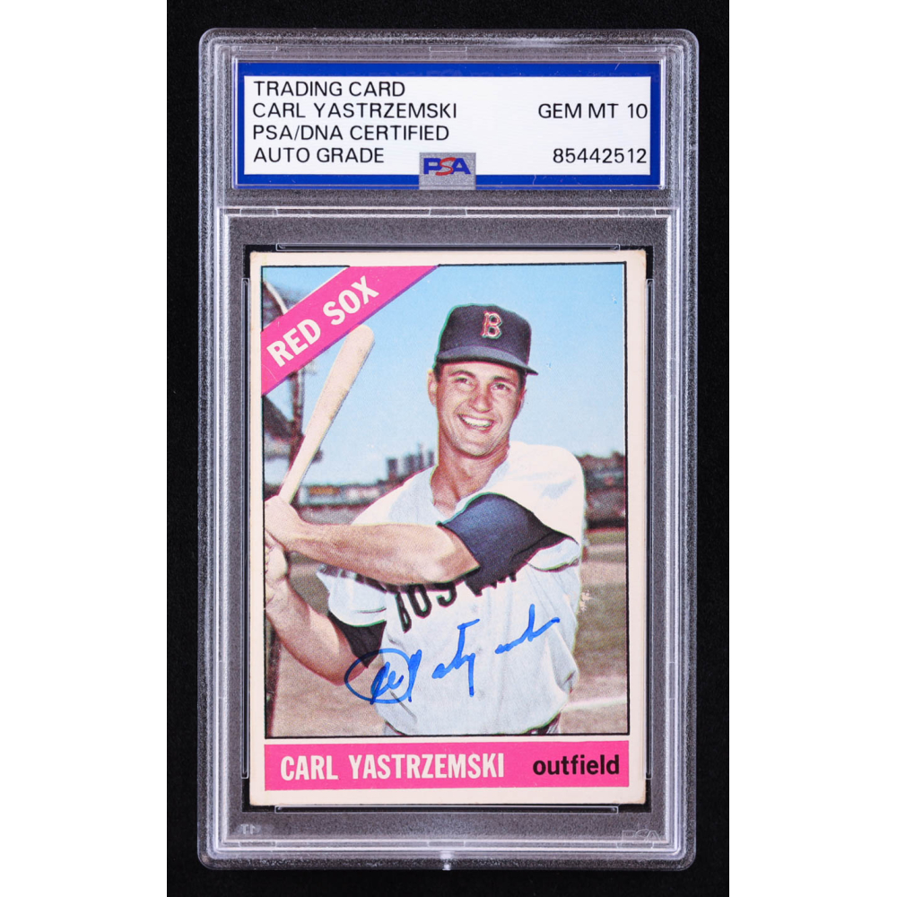 Carl Yastrzemski Signed 1966 Topps #70 (PSA | Autograph Graded PSA 10 ...