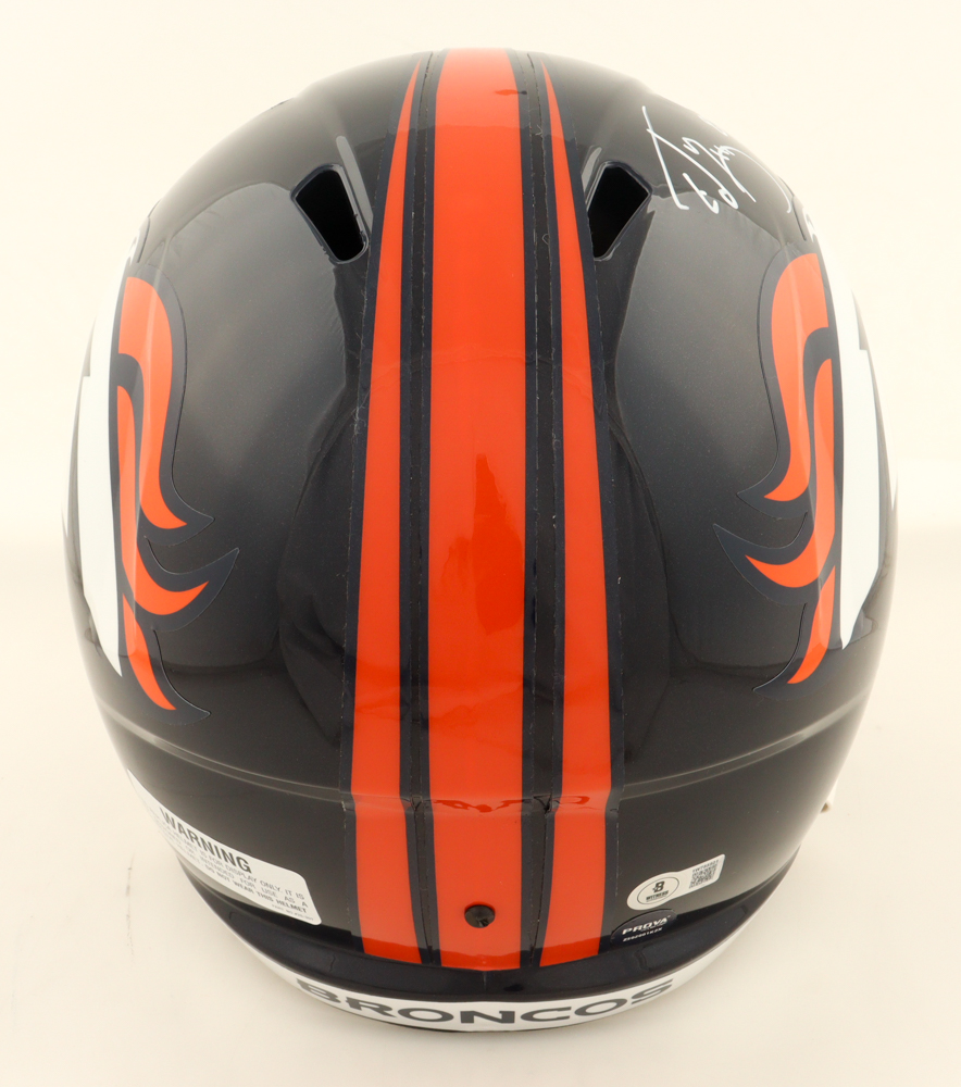 Ed McCaffrey Signed Broncos Full Size Speed Helmet (Beckett) | Pristine ...