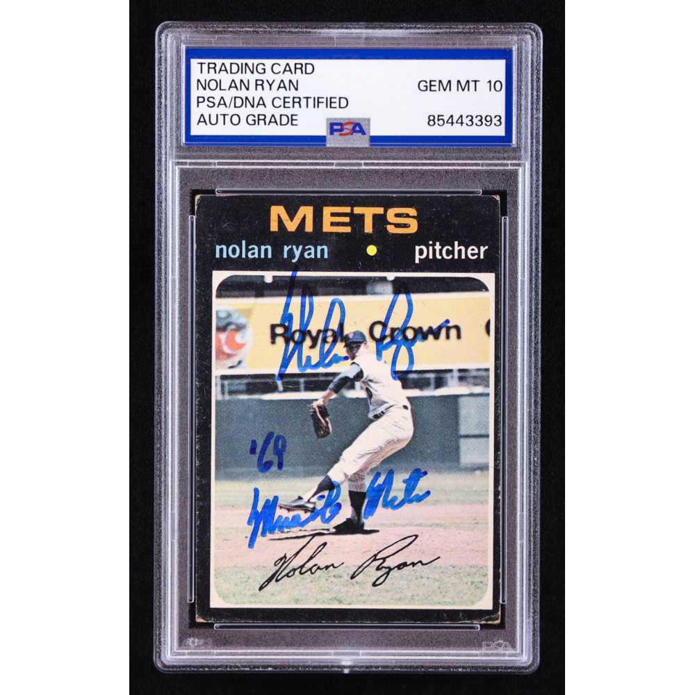 Nolan Ryan Signed 1971 Topps #513 Inscribed "'69 Miracle Mets" (PSA ...